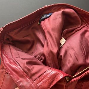 Earl Jeans | Pants & Jumpsuits | 999 Vintage Deep Red 10 Leather Pants ...